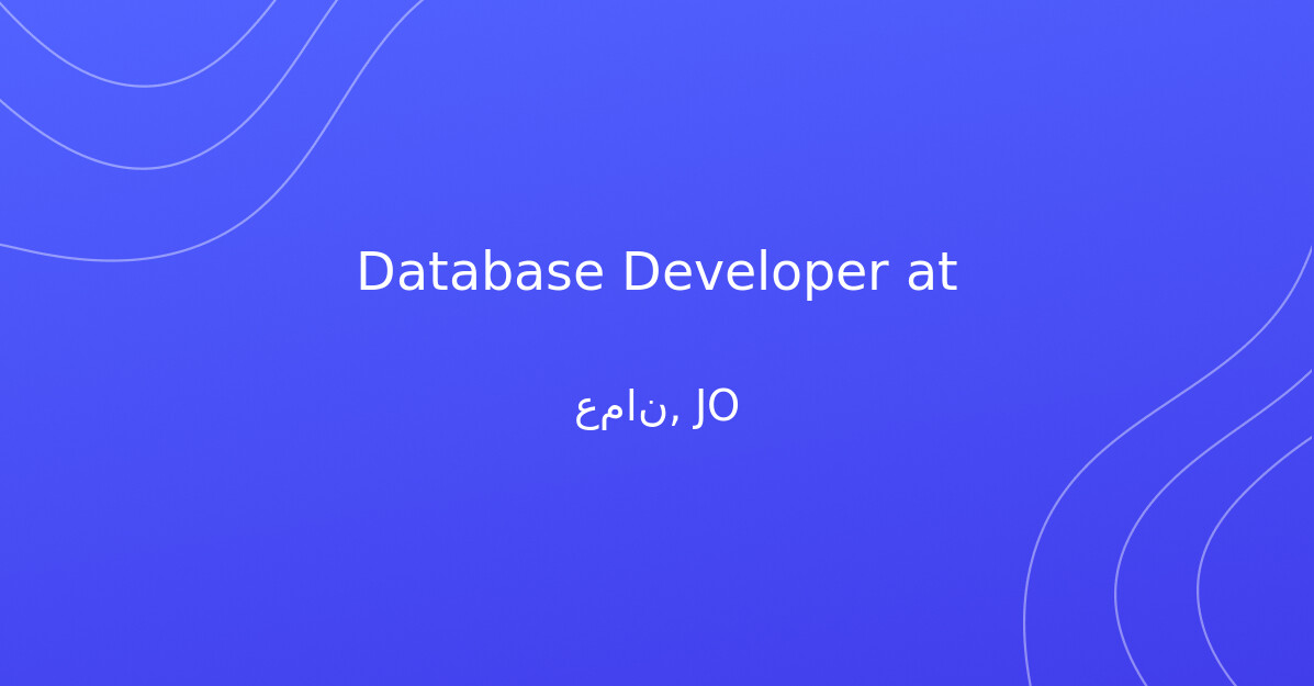 Database Developer at 上海展浪信息技术有限公司 - Neptune Careers